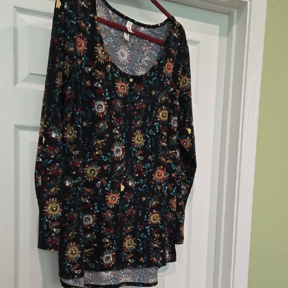 LuLaRoe | Tops | Lularoe Black Floral Womens Blouse 3x | Poshmark